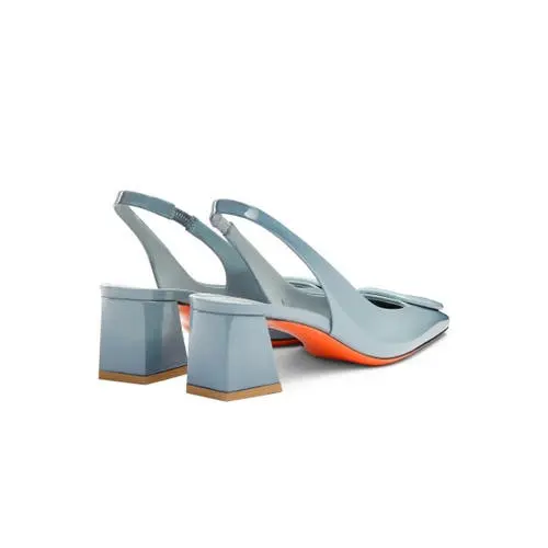 Santoni Mid-heel Slingback - Blue