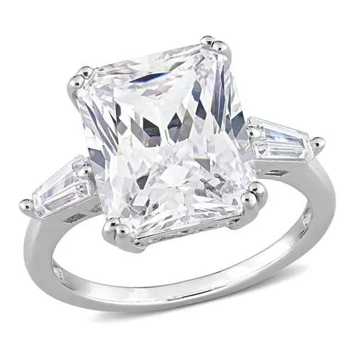 JULIANNA B. Cubic Zirconia 3-stone Ring - Sterling Silver