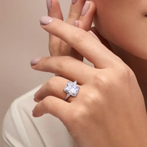 JULIANNA B. Cubic Zirconia 3-stone Ring