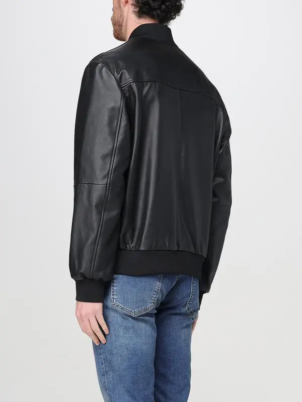 Just Cavalli Leather Bomber Jacket