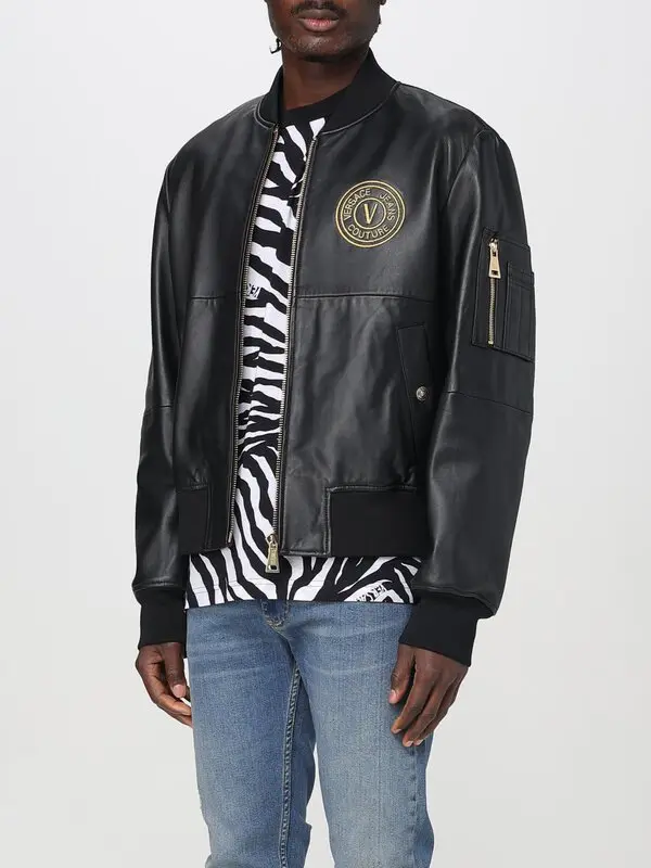Versace Leather Bomber Jacket