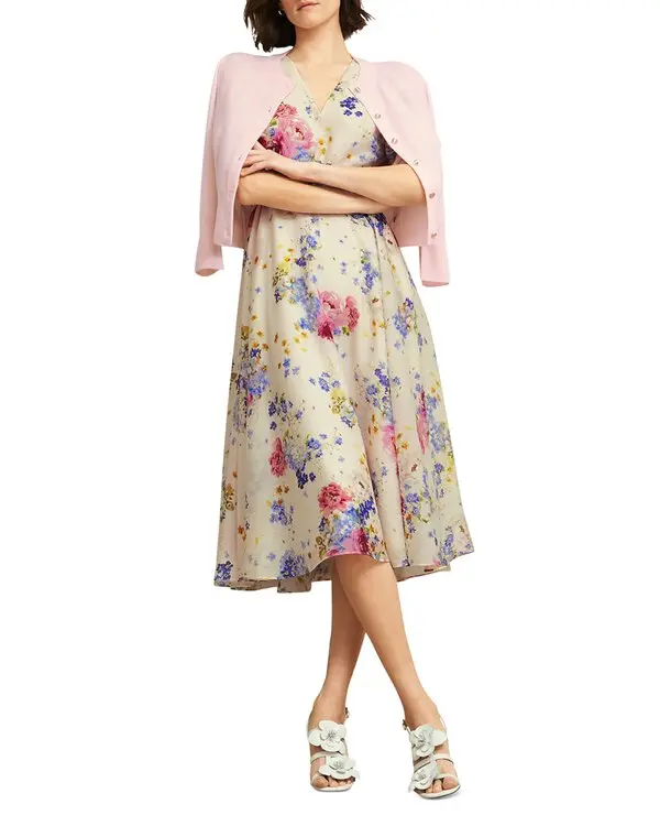 HOBBS LONDON Barrington Midi Dress - Brulee Multi