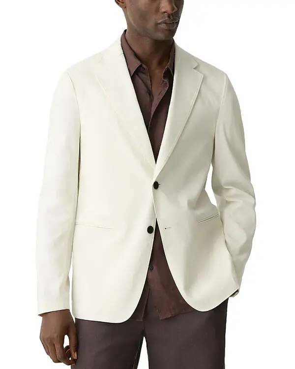 Theory Clinton Blazer In Good Linen - Eggshell