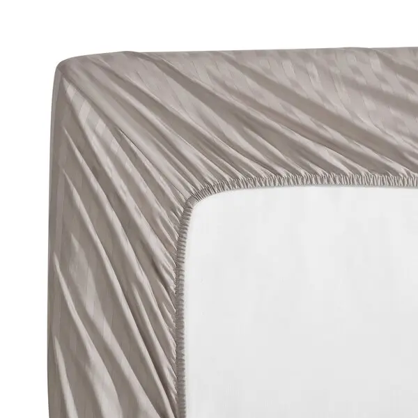 Vera Wang Dobby Stripe 4 Piece Sheet Set, King - Brown Clay