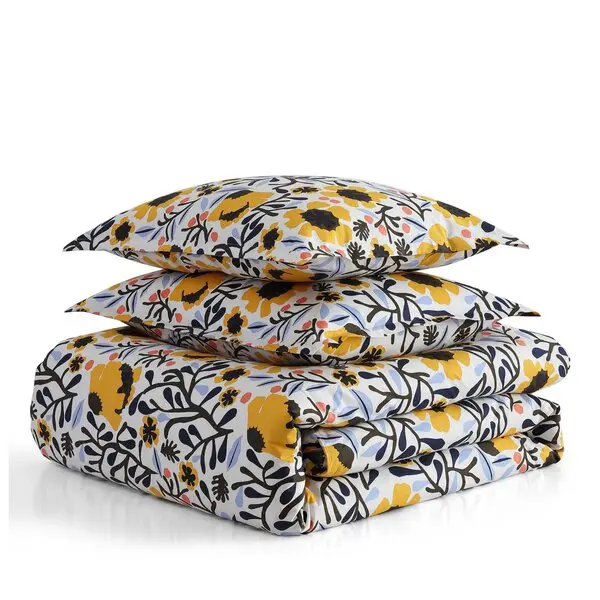 Marimekko Mykero Cotton Percale 3 Piece Comforter Set, Full Queen
