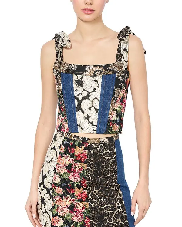 Alice + Olivia Clara Paneled Top
