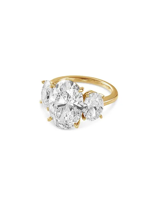 Bloomingdale'S Certified Lab Grown Diamond Oval Three Stone Engagement Ring 10.45 Tcw - Gold
