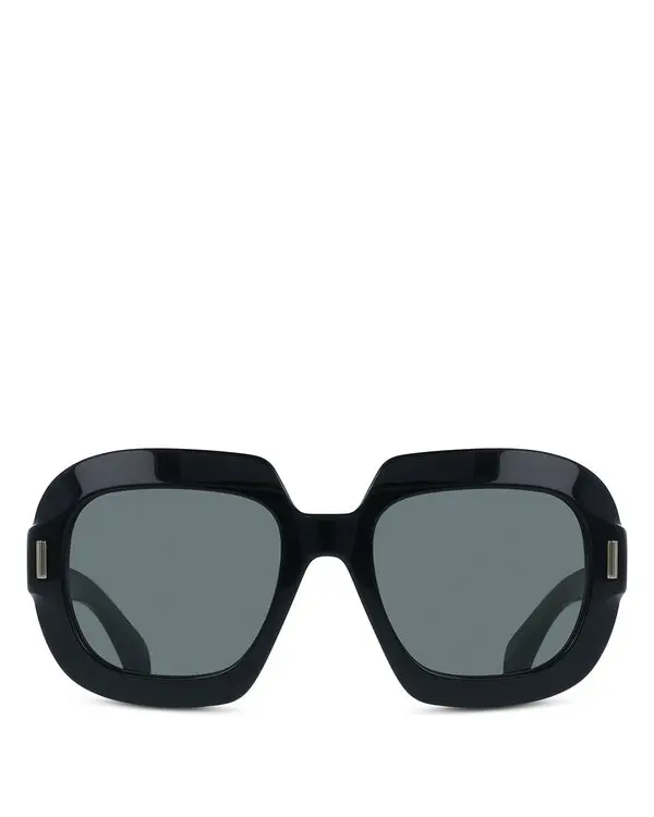 FERRAGAMO Rivert Oversized Square Sunglasses, 54mm - Black