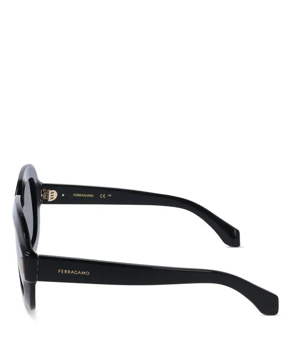 FERRAGAMO Rivert Oversized Square Sunglasses, 54mm - Black