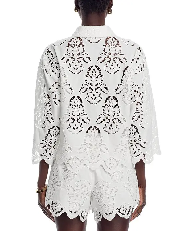 Cara Cara Erica Embroidered Eyelet Shirt