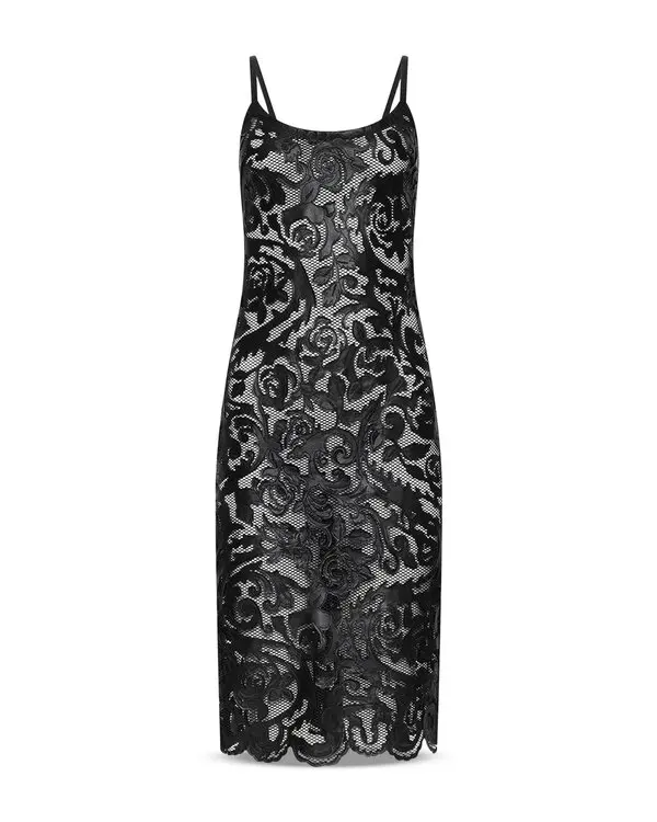 L'Agence Kazuko Laser Cut Midi Dress
