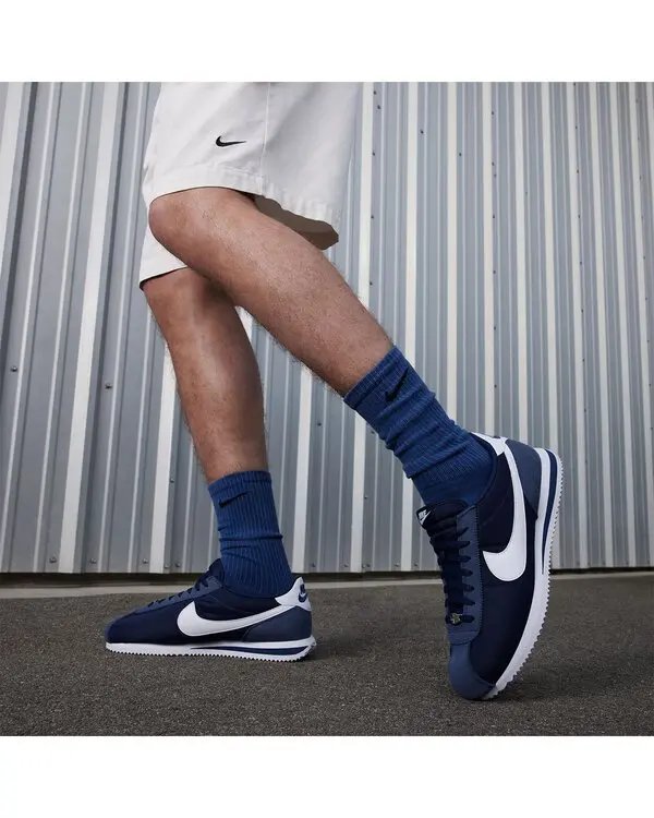 Nike Cortez Textile Sneakers - Navy/white