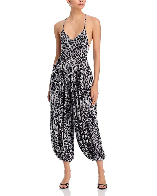 Norma Kamali Kenny Sleeveless Jumpsuit - Animal