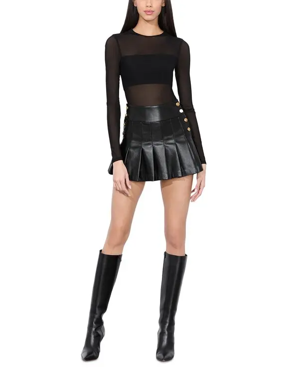 Alice + Olivia Bandeau Mesh Bodysuit