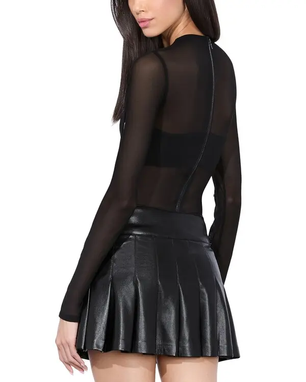 Alice + Olivia Bandeau Mesh Bodysuit