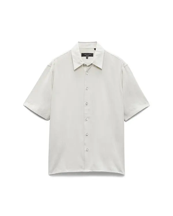 Rag & Bone Dalton Dobby Button Front Shirt - Light Gray