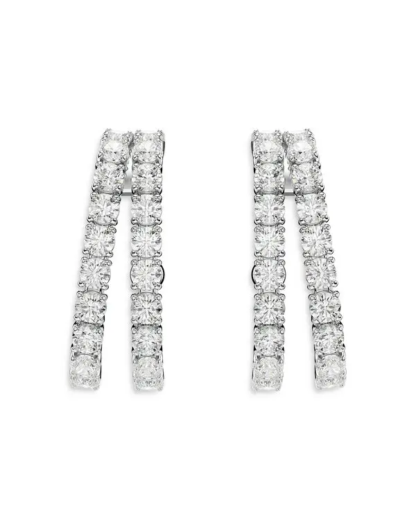 SWAROVSKI Matrix Crystal Double Row Cuff Stud Earrings