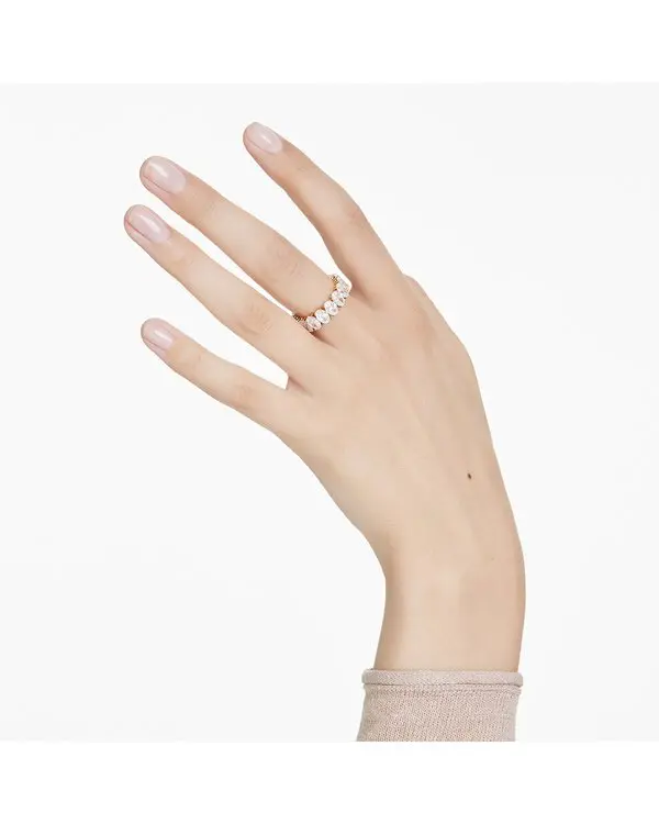 SWAROVSKI Matrix Oval Crystal Eternity Ring - Gold