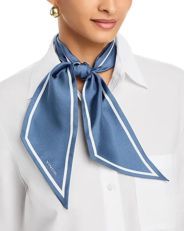 Vince Silk Ribbon Scarf - Azul