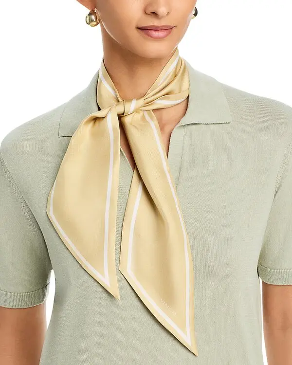Vince Silk Ribbon Scarf - Maize