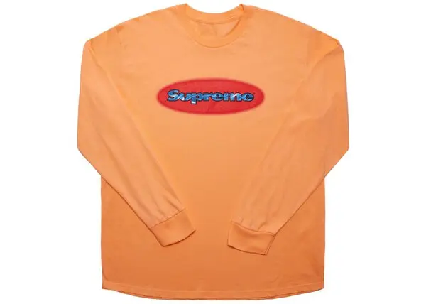 Supreme Ripple Long Sleeve T-shirt - Peach