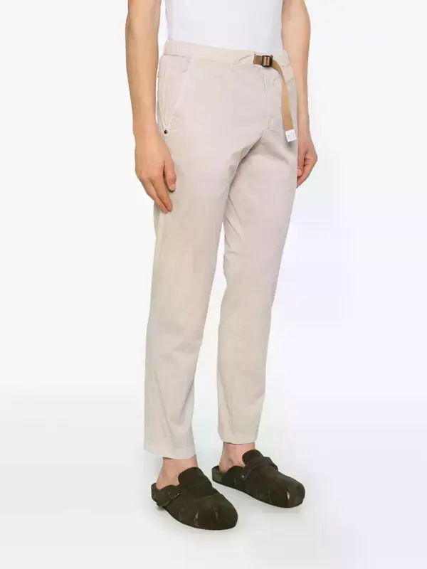 WHITE SAND Belted Chino Trousers - Neutrals