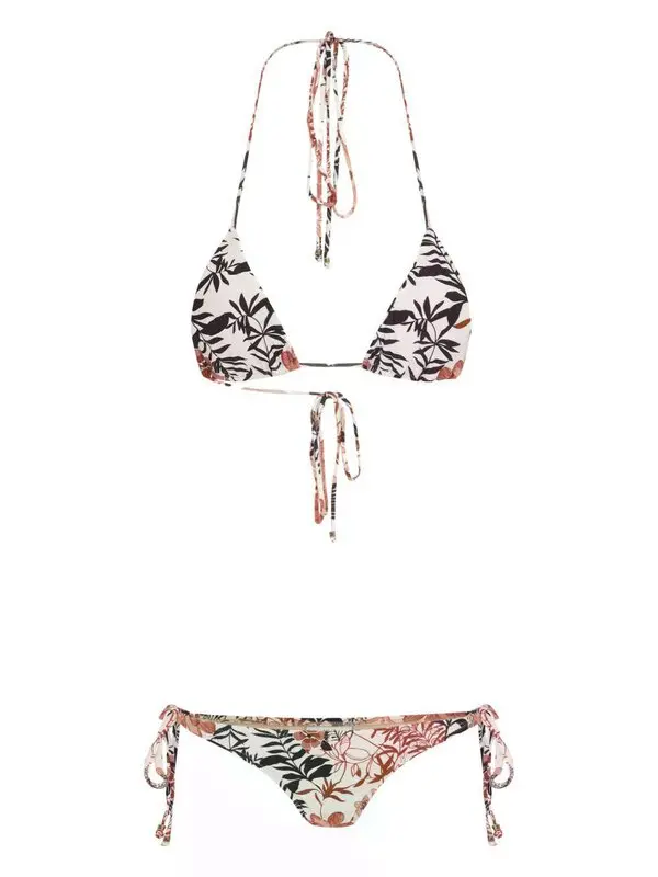 AMIR SLAMA Floral-print Bikini - White