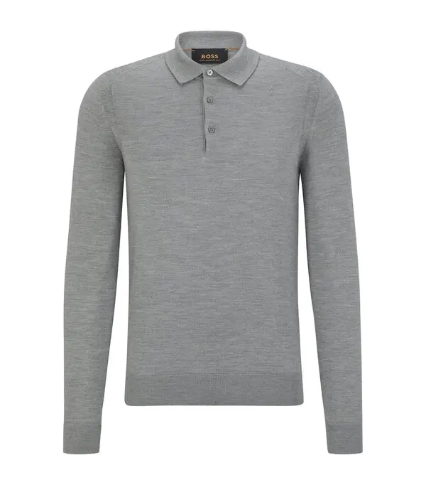 BOSS Wool-cashmere-silk Polo Shirt
