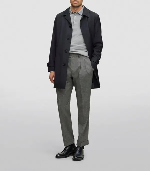 BOSS Wool-cashmere-silk Polo Shirt
