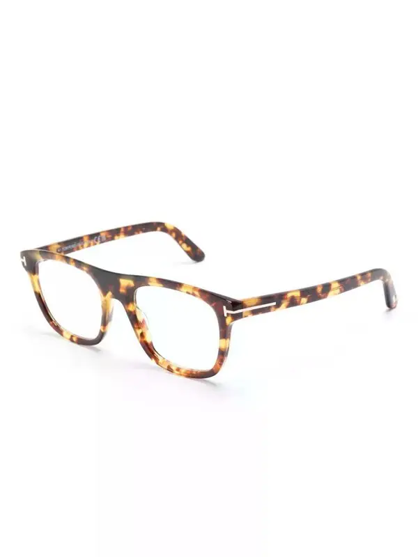TOM FORD Tortoiseshell Square-frame Glasses - Brown