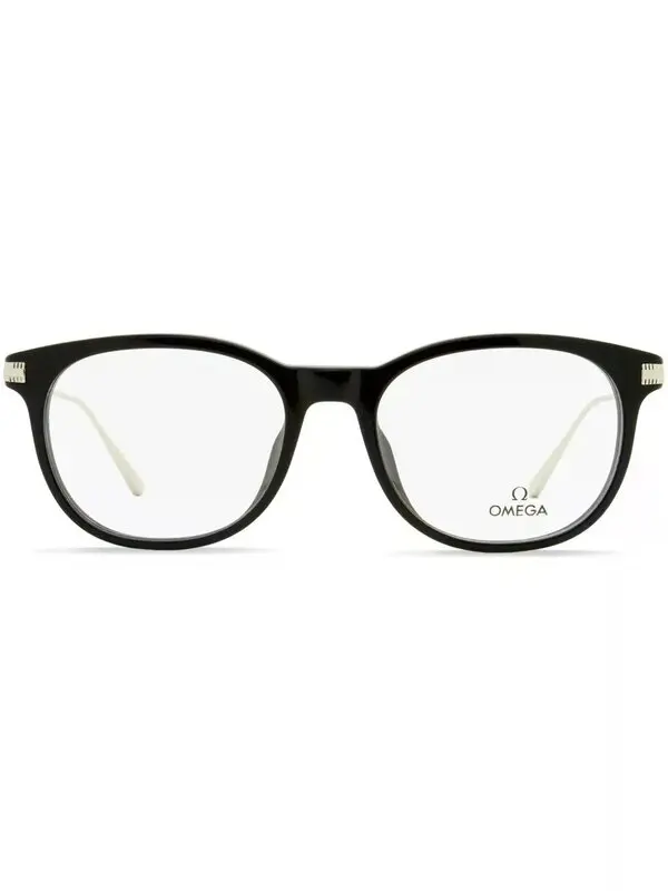 Omega Round Frame Glasses - Black