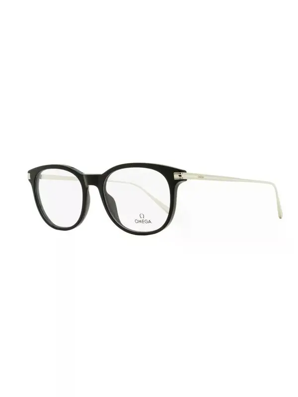 Omega Round Frame Glasses - Black