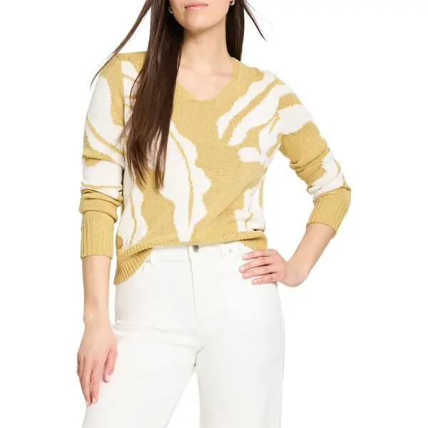 NIC+ZOE Shadow Reef Sweater - Yellow Multi