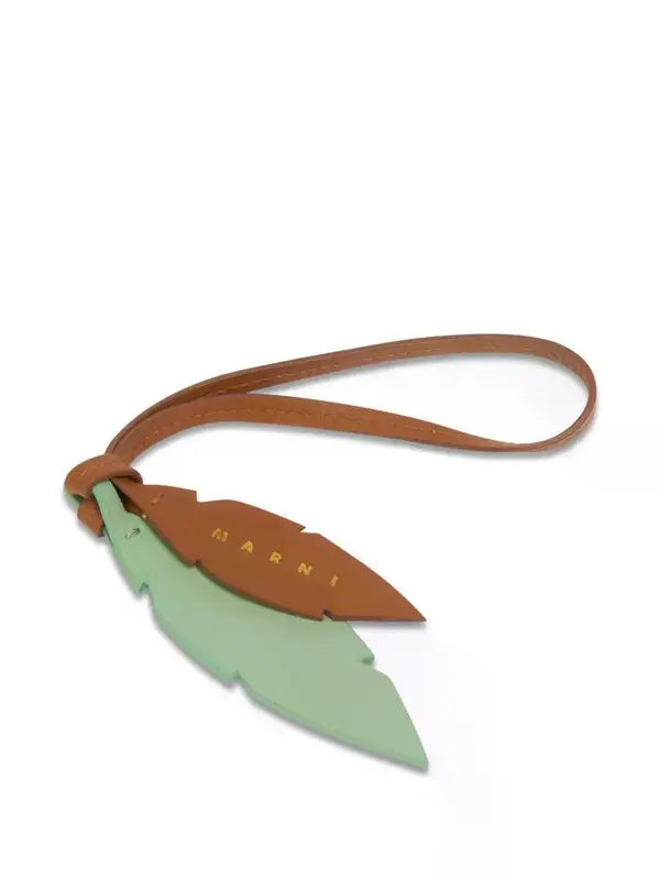 Marni Leather Leaf Keychain