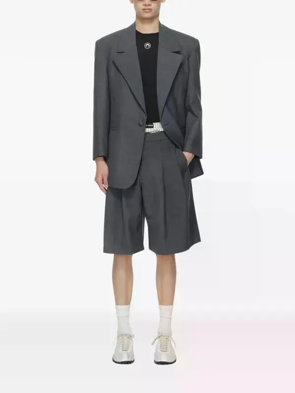 MARINE SERRE Regenerated Tailored Shorts - Grey