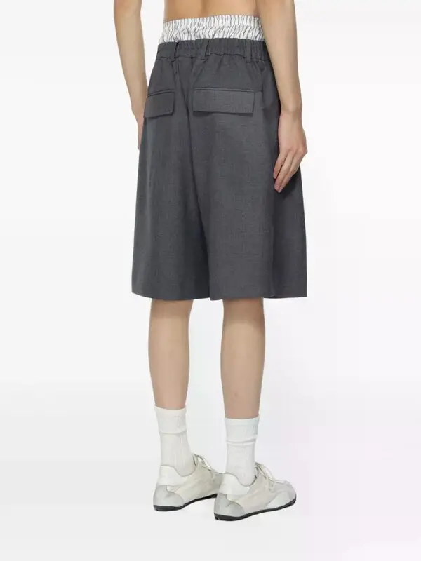 MARINE SERRE Regenerated Tailored Shorts - Grey
