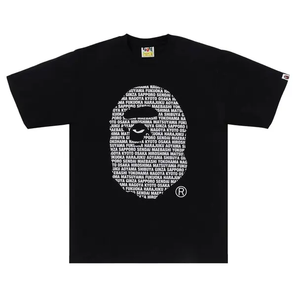 A BATHING APE Japan Ape Head Tee - Black