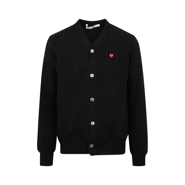 Play Comme Des Garcon Small Heart Cardigan