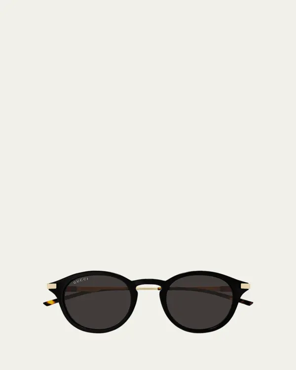 Gucci - Acetate Round Frame Sunglasses