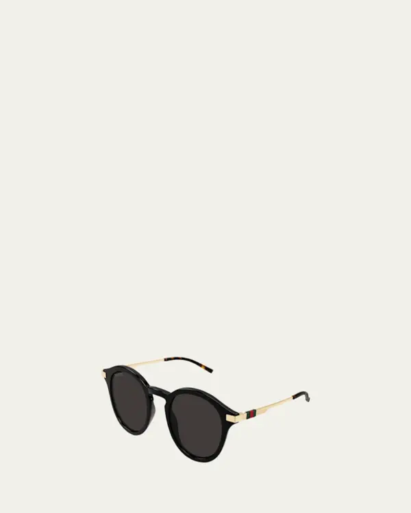 Gucci - Acetate Round Frame Sunglasses