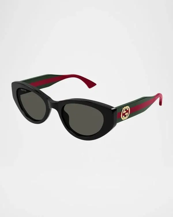 Gucci Cat-eye Recycled Acetate Sunglasses - Black