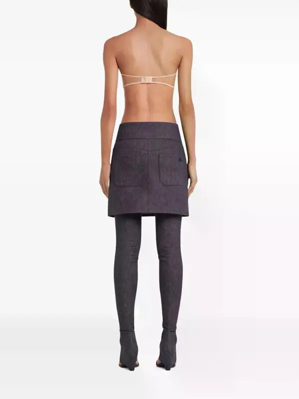 COURREGES Belted Mini Skirt - Grey