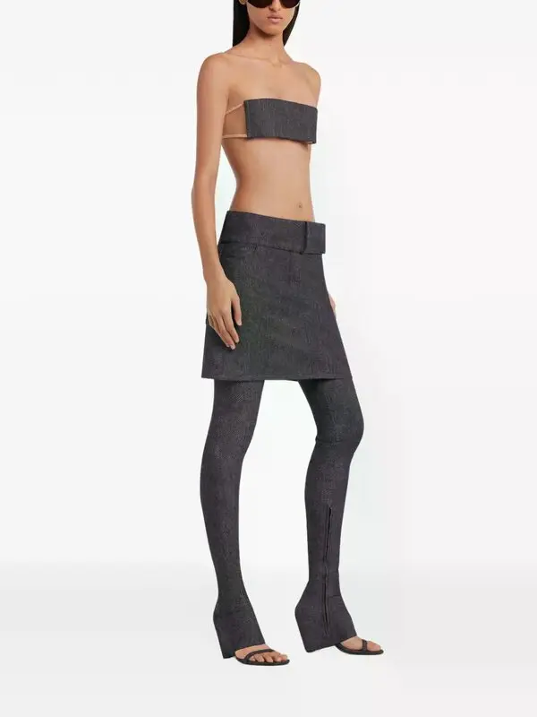 COURREGES Belted Mini Skirt - Grey