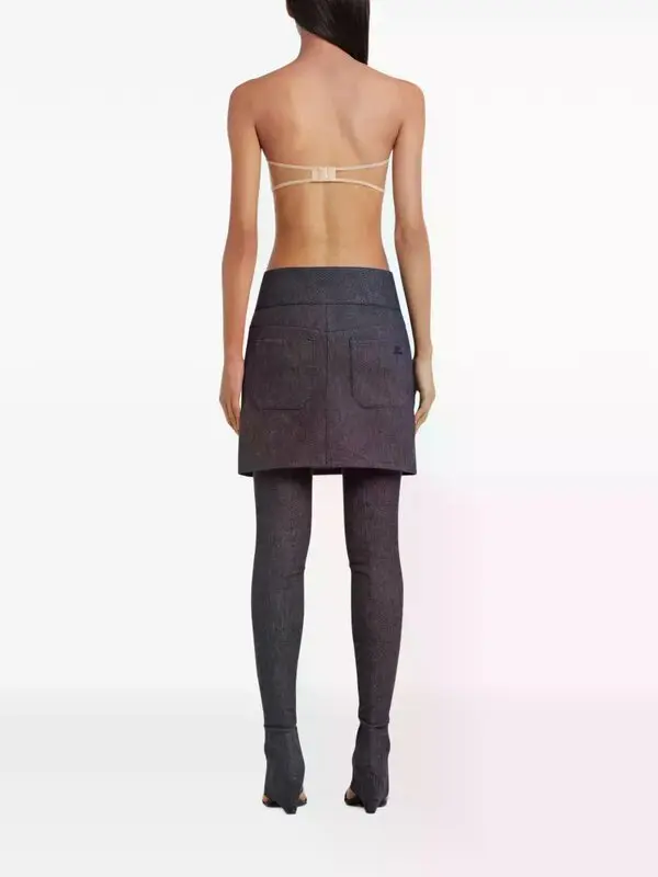 COURREGES Belted Mini Skirt - Grey