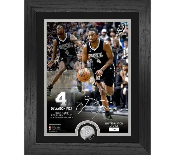 HIGHLAND MINT De'aaron Fox San Antonio Spurs Sl Vr Photo Mint - One-color