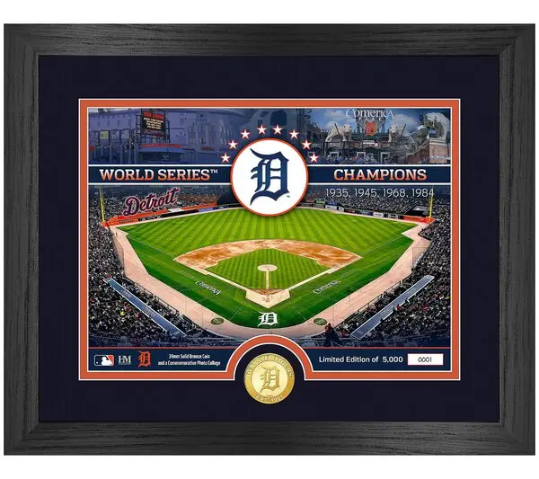 HIGHLAND MINT Detroit Tigers Bronze Coin Stadiu M Photo Mint - One-color