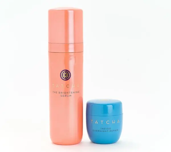 TATCHA Brightening Serum & Travel Indigo Overnight Cream - One-color