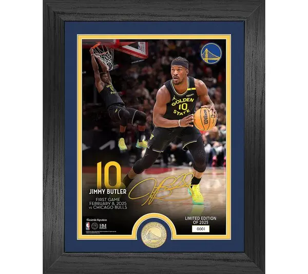 HIGHLAND MINT Jimmy Butler Golden State Warrior S Brnz Photo - One-color