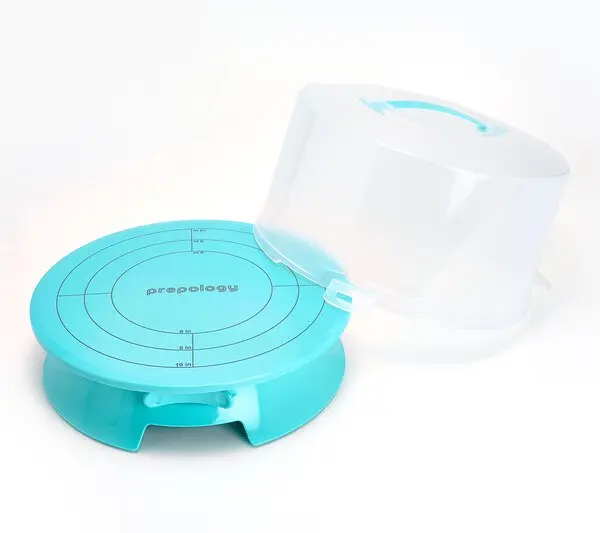 PREPOLOGY Rotating Cake Stand W/ Carry Lid