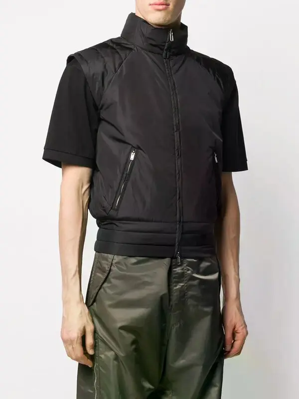 Random Identities Padded Sleeveless Jacket